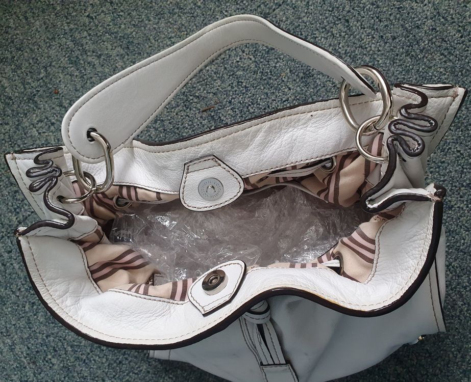 Original weisse Coccinelle Taschen(beutel) - Leder | Kaufen auf Ricardo