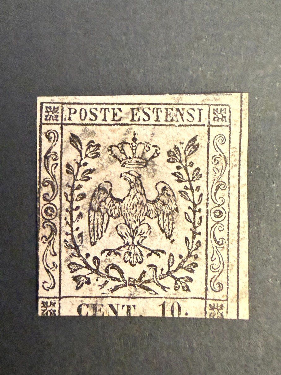 Modena 1852 – 10 Cent. Poste Estensi – Sassone 2 (Gebraucht) in Caslano ...