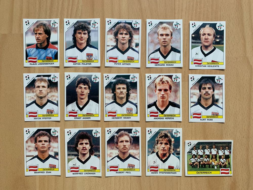 Panini Football Sticker WM Italia 90 - Austria/Österreich (Gebraucht ...