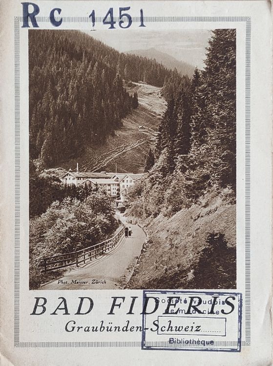Historisches Prospekt Bad Fideris, ca. 1930er Jahre (Gebraucht) in Siebnen für CHF 15 – mit ...