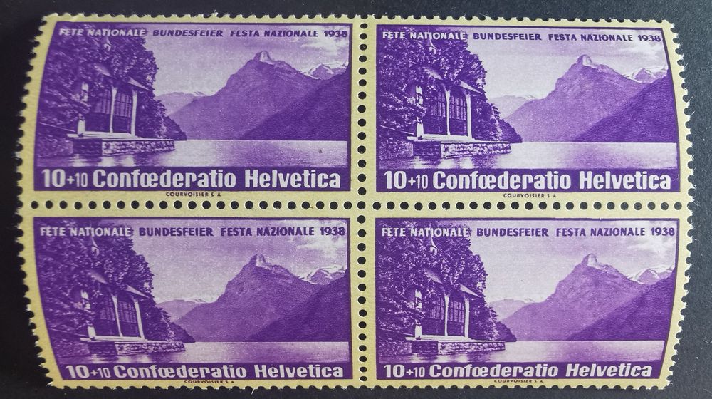 SR7 Bloc 4 Timbre Suisse Non Oblitere 1938 FN (Gebraucht) in Cousset für CHF 1.25 – mit ...