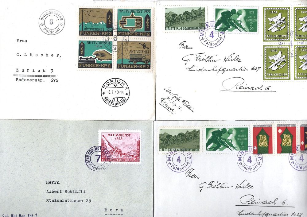 Briefposten Militär-/Soldatenmarken (siehe Scan) (Gebraucht) in Brunnen ...