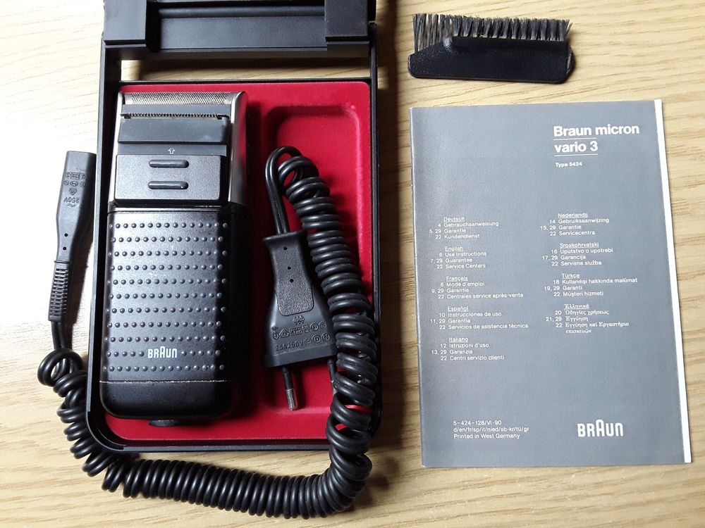 Rasierapparat - BRAUN micron vario 3 - Vintage / OVP / 1994 (Gebraucht ...