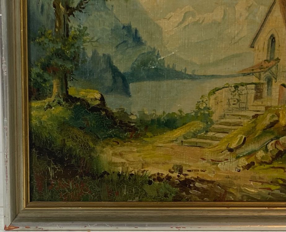 Antike Landschafts gemälde unleserlich signiert | Kaufen auf Ricardo