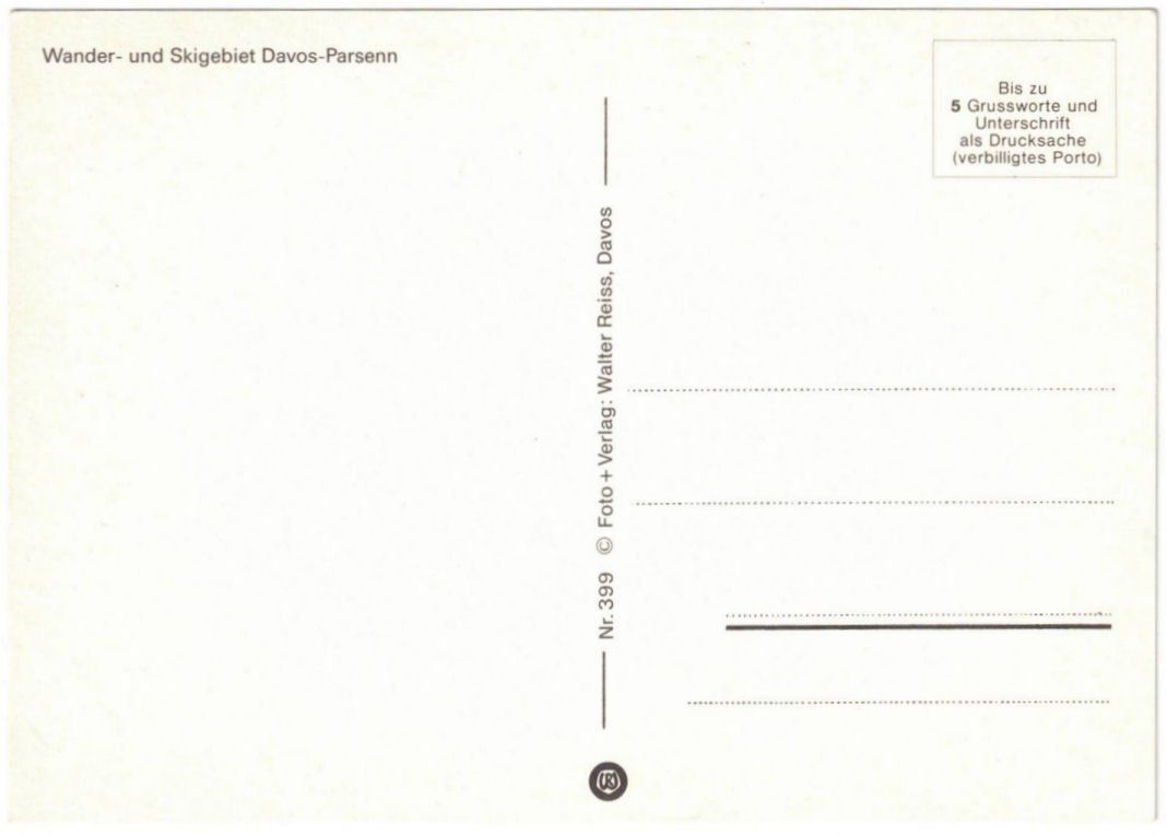 Davos - 5 Bild AK Parsenn (Gebraucht) in Binningen für CHF 1.5 – mit ...
