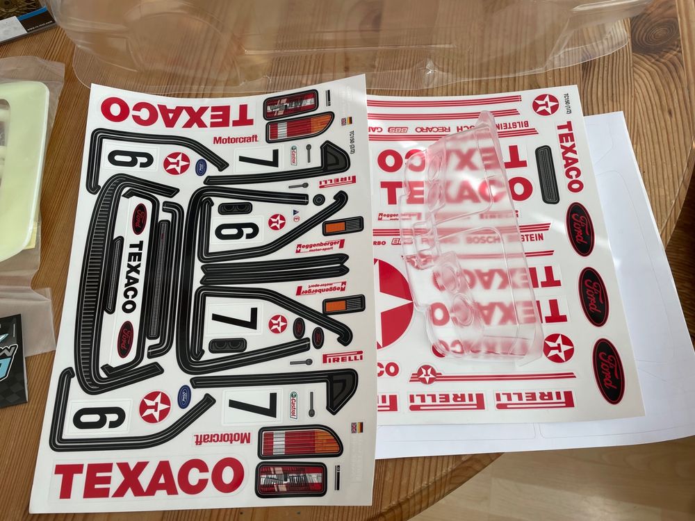 Ford Sierra RS 500 Cosworth Lexan-Body "Texaco" für TT01/02 (Neu ...