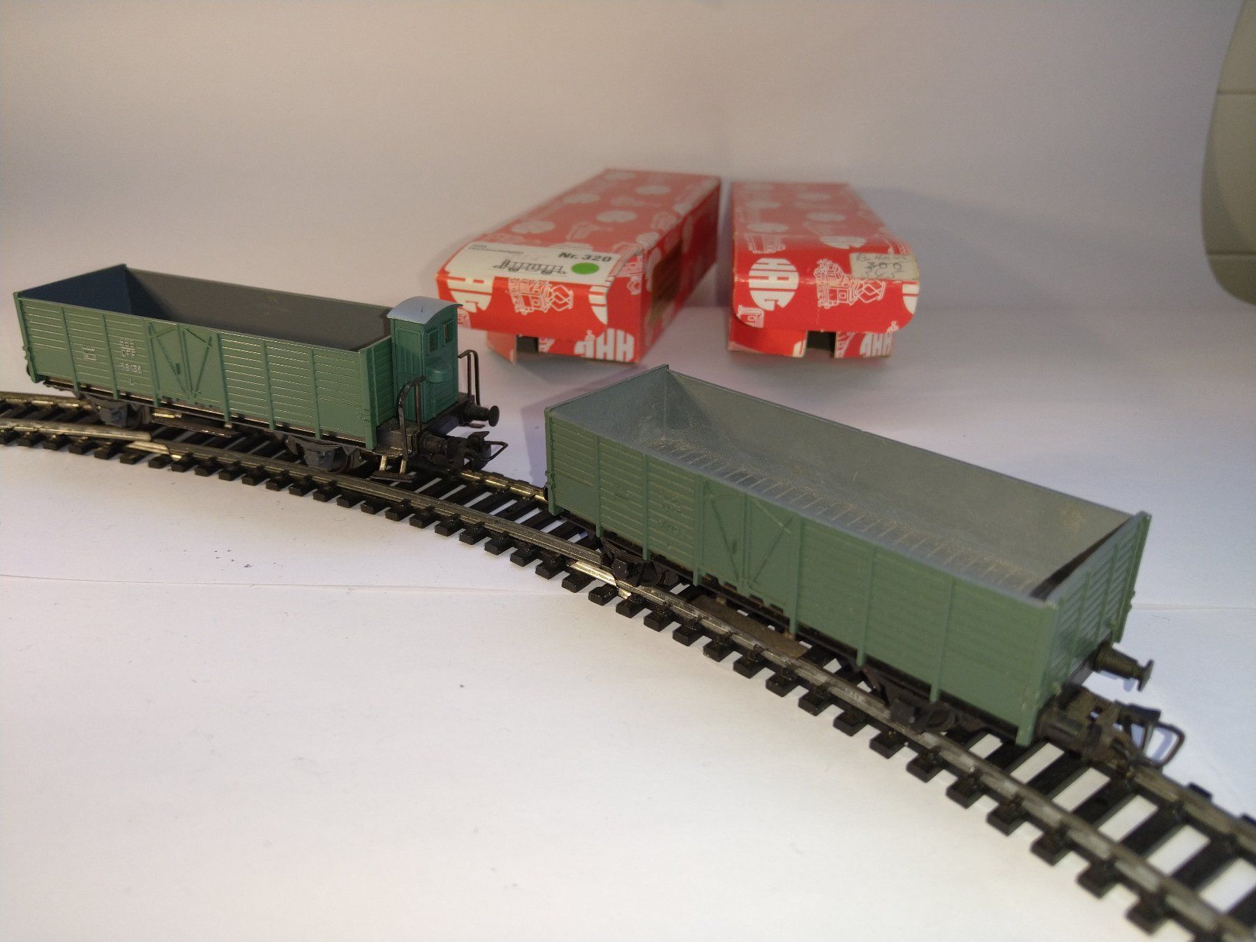 HAG SBB Hochbordwagen, Metall, grün, Nr. 320 (zwei Stück) (Gebraucht ...