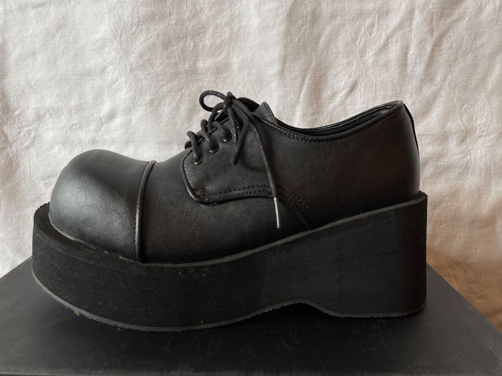 Schwarze Demonia Dank 101 Plateauschuh, Gr. 39 (Neu und ...