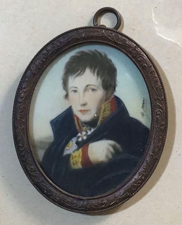 Antike Miniature Gemälde von eine Person Unleserlich Signier | Kaufen auf Ricardo