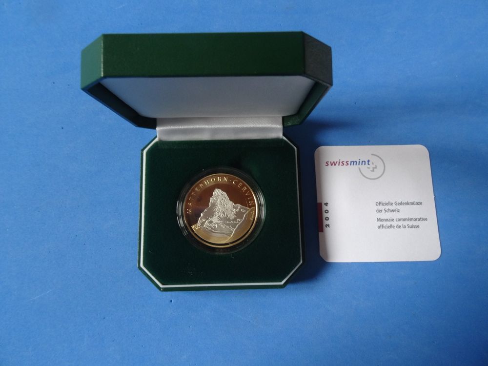 Gedenkmünze 2004 Matterhorn 10.- PP (Neu (gemäss Beschreibung)) in Bürchen für CHF 24 – mit ...