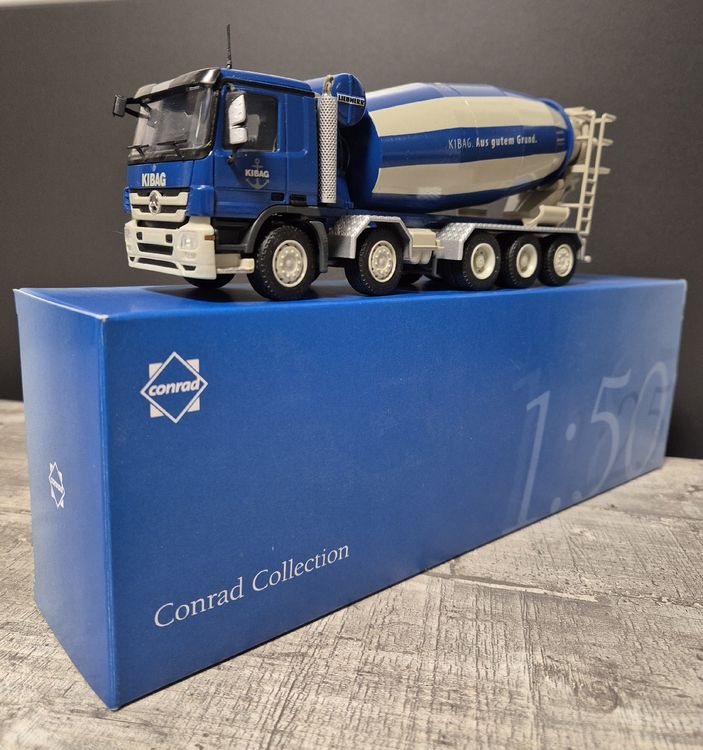 Mercedes 5-Achs Betonmischer KIBAG, Conrad Modell 1:50 (Neu (gemäss ...