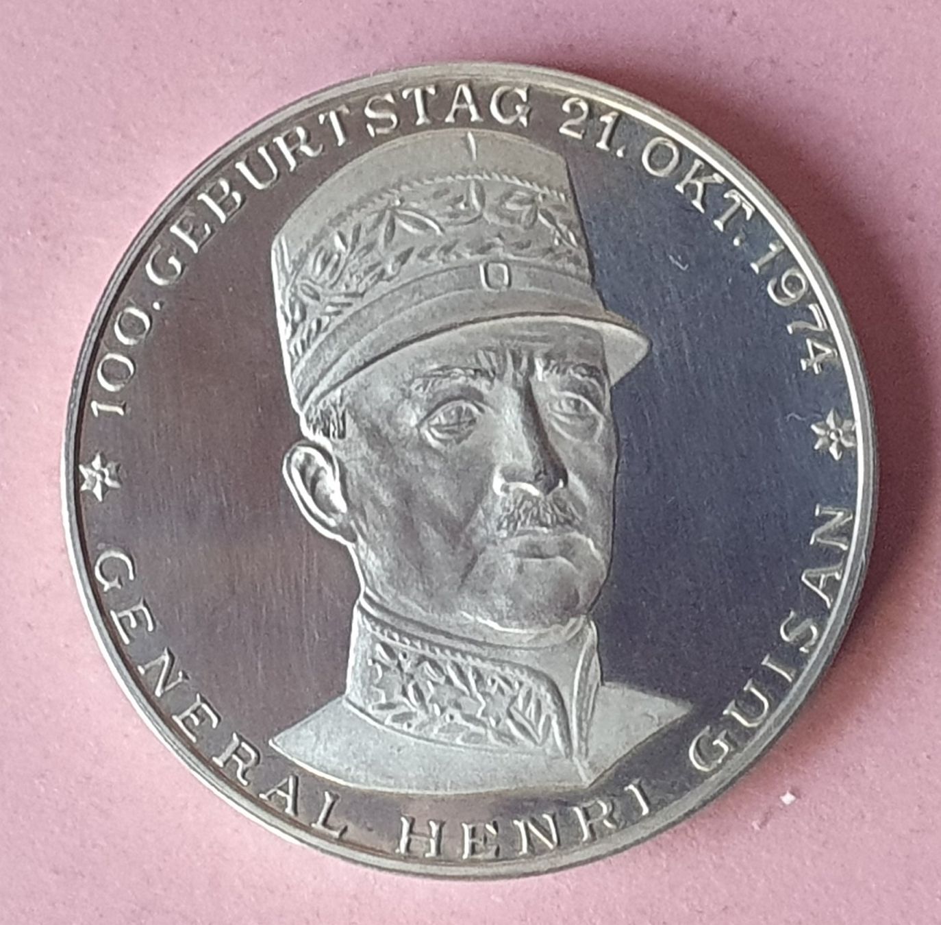 Silbermedaille zum 100. Geburtstag von "General Guisan" (Neu (gemäss ...