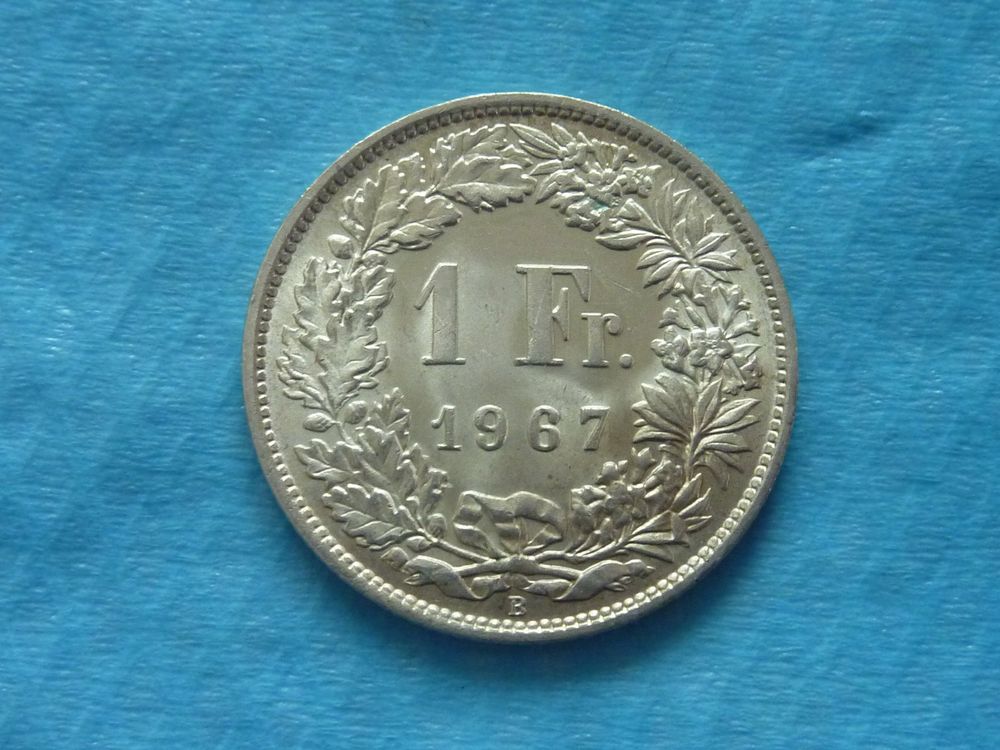Letzte Silber Prägung 1 Franken 1967 vorz. | Kaufen auf Ricardo