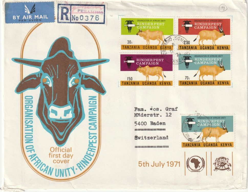 Tanzania FDC 1971 1Rinderpest campaign | Kaufen auf Ricardo
