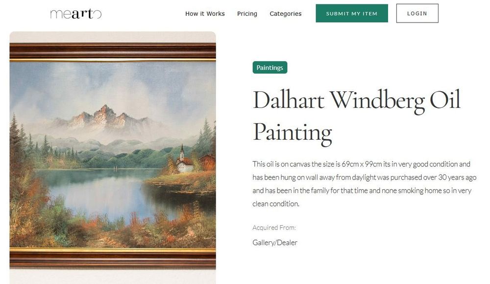 Bild-Gemälde Internationaler Maler Dalhart Windberg (Gebraucht) in ...