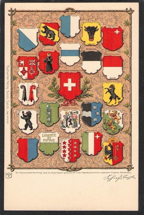 - AK Schweiz , Kantone , Wappen (Gebraucht) in Reichenburg für CHF 7 – mit Lieferung auf Ricardo ...