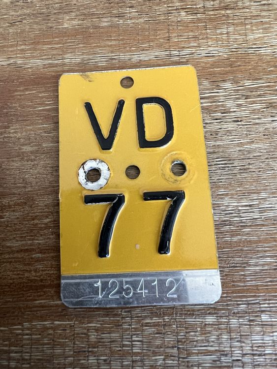 Plaque vélo VD 77 | Kaufen auf Ricardo