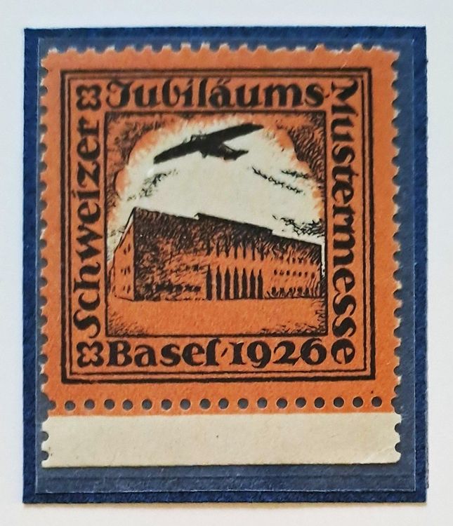 Vignette 1926 Jubiläumsflug 10Jahre Mustermesse Basel gelbbr | Kaufen auf Ricardo