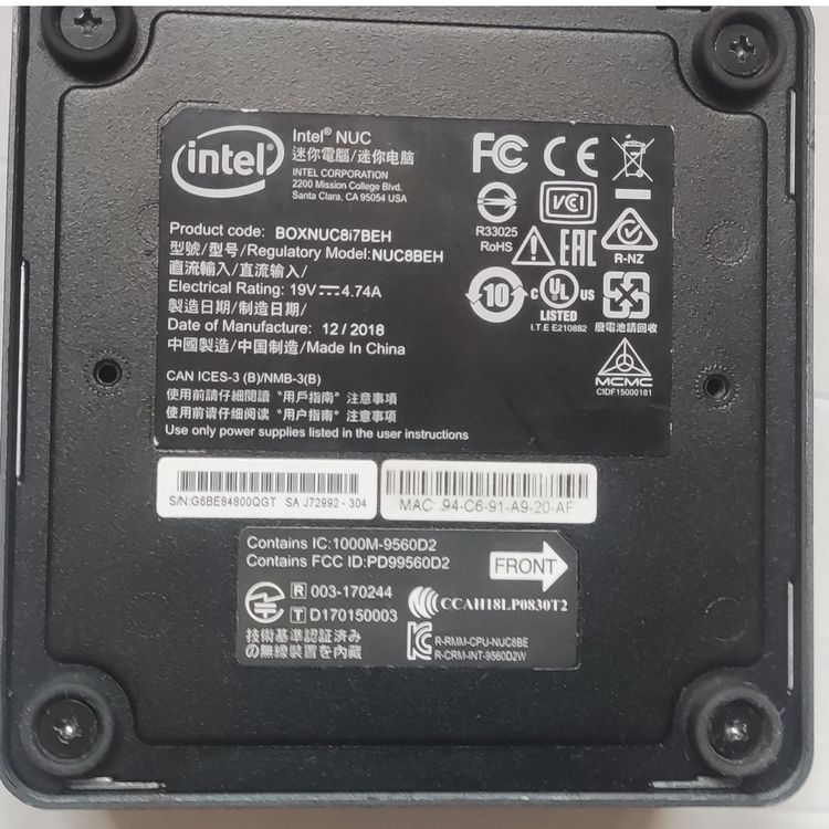 Intel NUC8i7; 32/1000; Win11Pro; Iris Plus 655 (Gebraucht) in Olten für ...