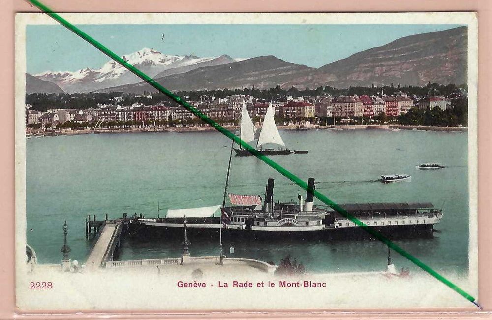 Genève. La Rade, le Mt. Blanc, Dampfschiff 'Winkelried'. (Gebraucht) in Horw für CHF 3 – mit ...