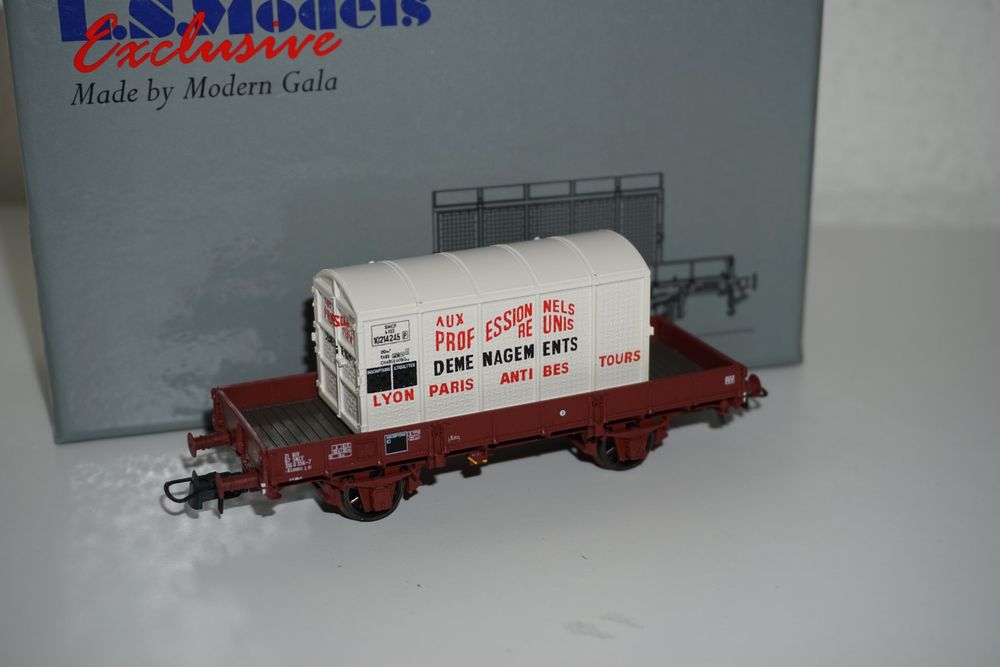 LS Models 30 244 - SNCF Flachwagen mit Container H0/DC | Kaufen auf Ricardo