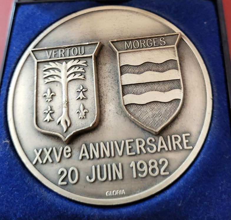 Pièce commémorative jumelage Morges-Vertou (Gebraucht) in Corserey für ...