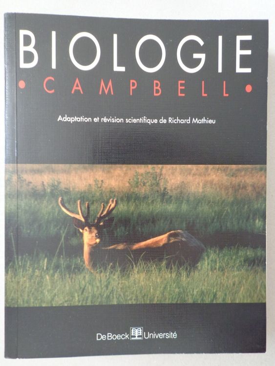 Livre Biologie De Boeck Université Campbell (D'occasion) à Le Locle ...