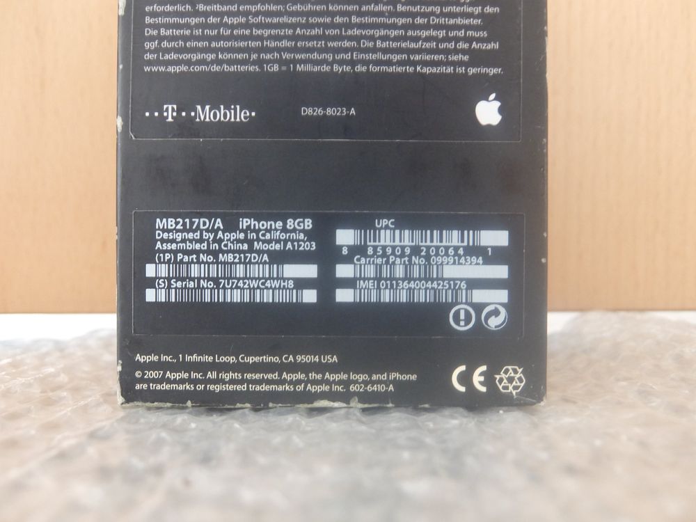 Apple iphone 1. Generation 8 GB Model :A1203 (Gebraucht) in Basel für ...