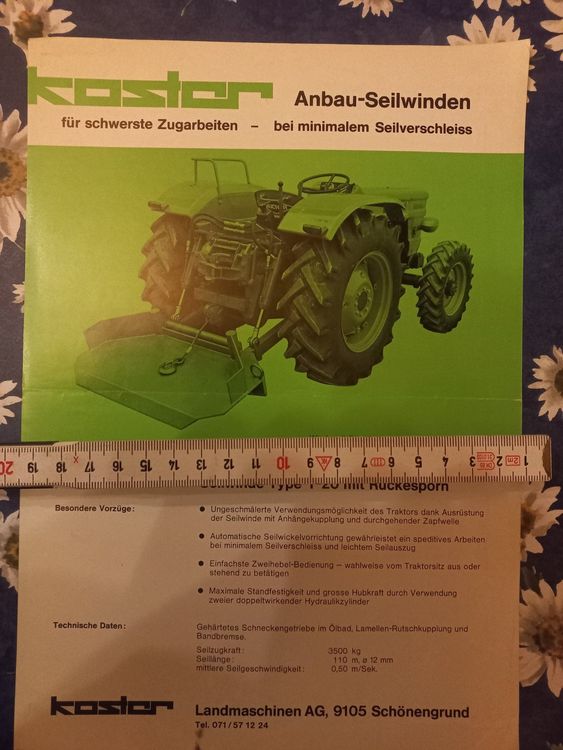 Oldtimer Traktor Prospekt Fiat / Hürlimann KOSTER Seilwinde | Acheter ... Oldtimer Traktor Prospekt Fiat / Hürlimann KOSTER Seilwinde | Acheter ...