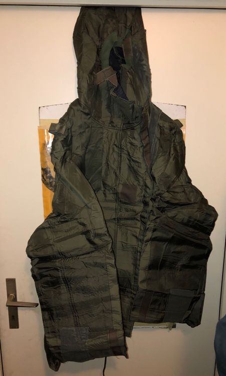 Schweizer Armee Milit r Schutzanzug Jacke ABC ALN Krieg Gebraucht In