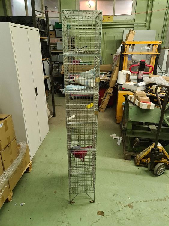 E577 Gitterschliessfach Schrank 6er 1.- (Gebraucht) in Necker für CHF 12 – nur Abholung auf ...