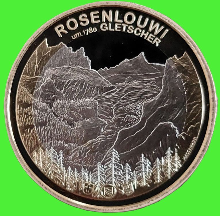 10 Franken 2023 pp Rosenlaui Gletscher in Münzenkapsel (Neu (gemäss Beschreibung)) in Arch für ...