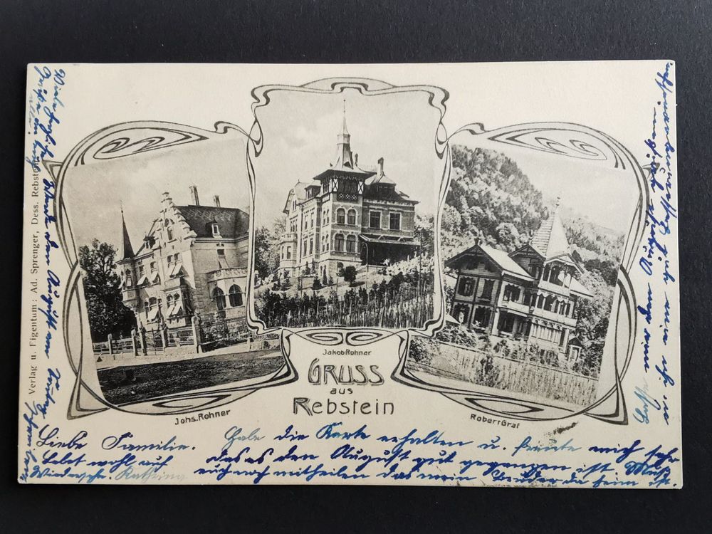 Rebstein Rheintal Ansichtskarte 1905 Jakob Rohner Berneck (Gebraucht ...