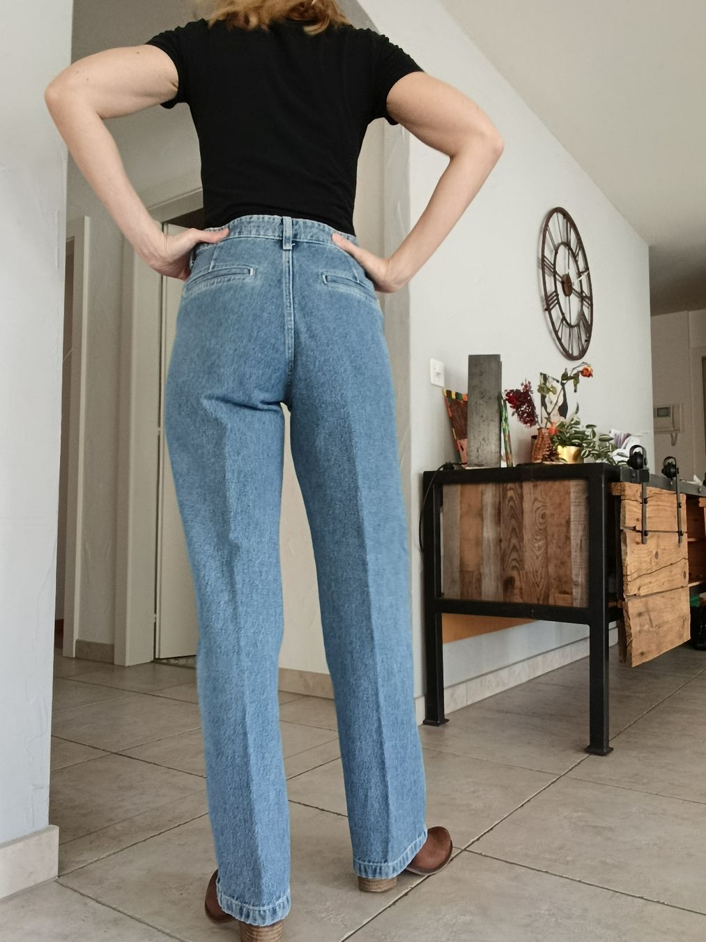 JEAN H&M STRAIGHT REGULAR FIT HIGH WAIST 34 (Neuf (Voir description)) à ...
