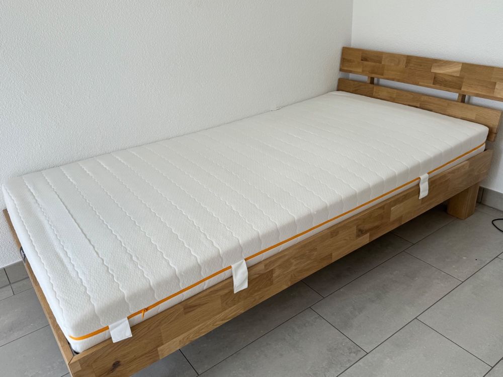 Set of Bed 100x200, mattress, slatted frame, bedside table (Gebraucht ...