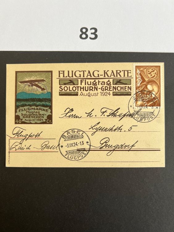 F6 auf Flugtagkarte 1924 (Gebraucht) in Eschlikon TG für CHF 16 – mit Lieferung auf Ricardo kaufen