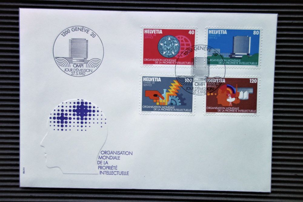 1982 FDC OMPI Symbolische Darstellungen (Gebraucht) in Mettmenstetten für CHF 3 – mit Lieferung ...