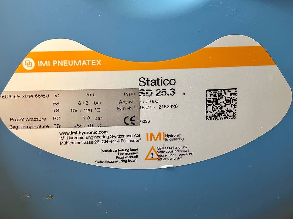 Expansionsgefäss IMI Statico SD 25.3 - neuwertig! (Gebraucht) in Malix ...