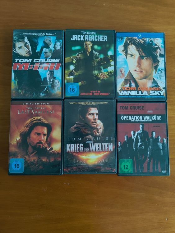 Tom Cruise Film Sammlung. 6 DVDs. Guter Zustand (Gebraucht) in Birmensdorf ZH für CHF 6 – mit ...