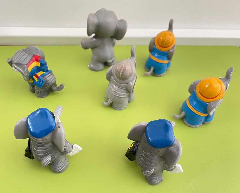 7x Elefant Benjamin Blümchen & Bim Grossohr Comic Figur 1984 (Gebraucht ...