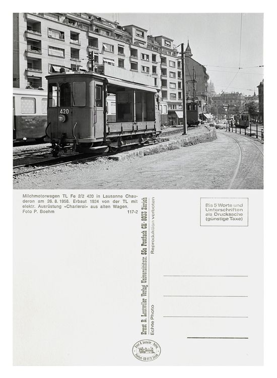 Lausanne Chauderon Güter Milch Triebwagen TL Fe 2/2 420 (Neu (gemäss ...
