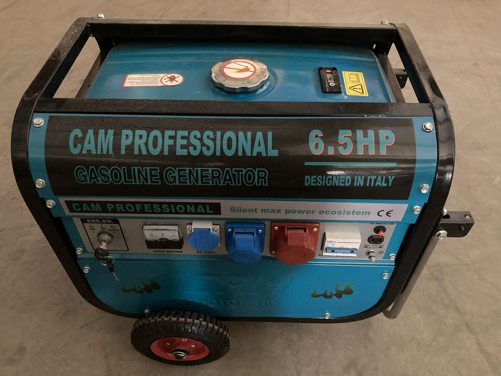 Stromgenerator CAM Professional 6.5HP Benzin (51 characters) (Neu ...