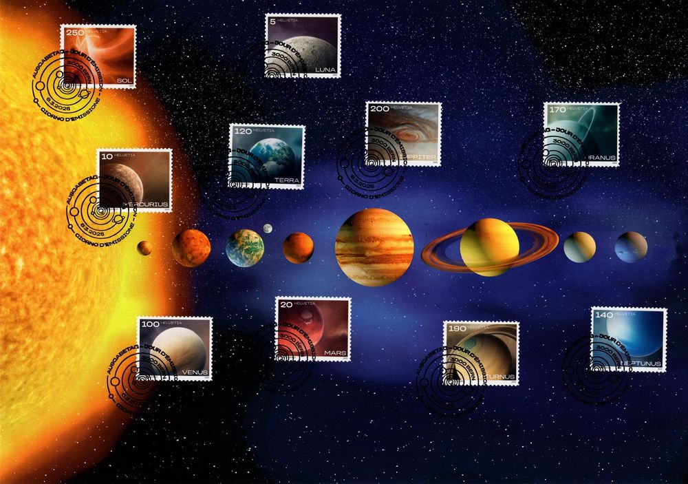 A4 Maximumkarte «Unser Sonnensystem» - Solar System (Neu (gemäss ...