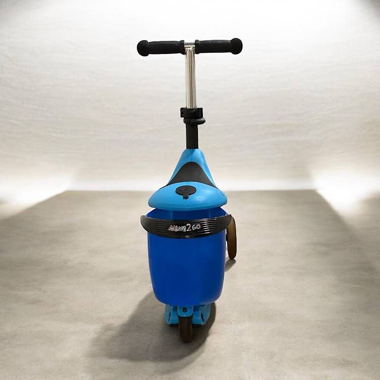 Micro Kinder Scooter mit Sitz & Ablage ? Blau ? Top Zustand (Gebraucht ...