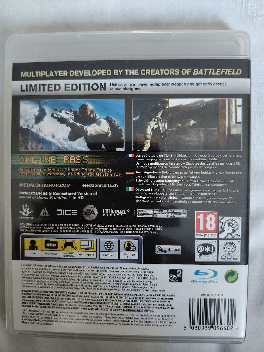 Medal of Honor Limited Edition PS3 (Gebraucht) in St. Gallen für CHF 5 ...