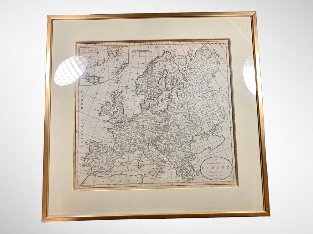1785 carte de William Guthrie "An Accurate Map of Europe" | Acheter sur ...