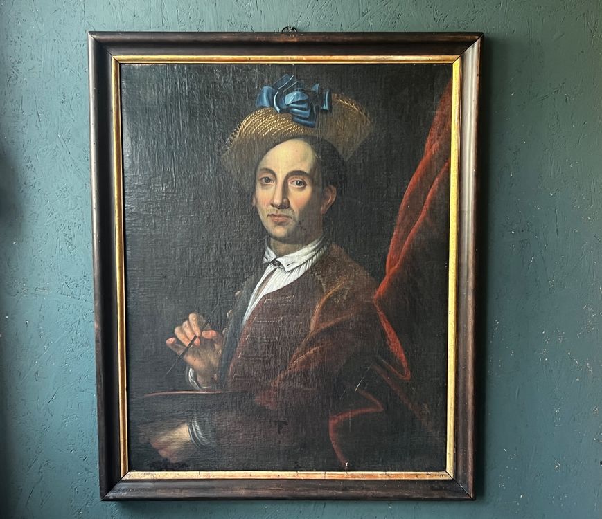 Antiker Ölportrait des Künstlers David Hoyer 1667-1720 (Gebraucht) in ...