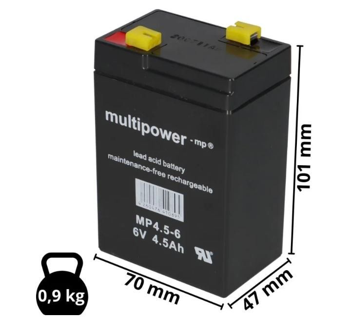 Bleiakku 6 Volt UL4,5-6, 4,5Ah (Neu und originalverpackt) in Koppigen ...