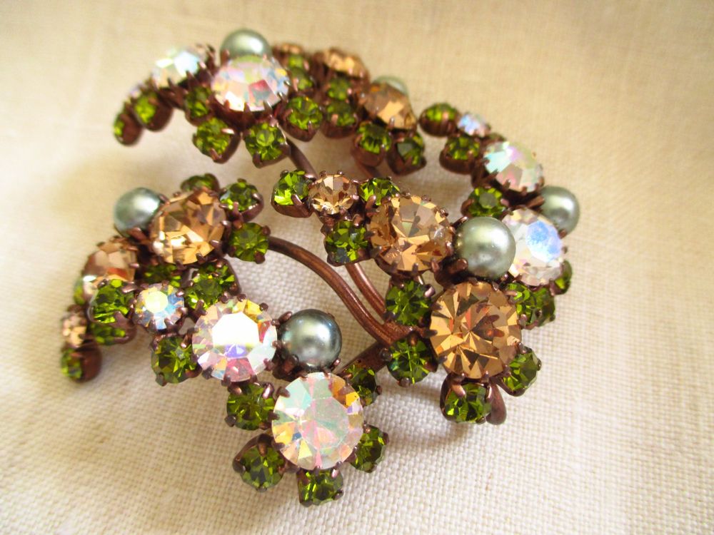 Grosse Strass Brosche Gablonz 40/50er Jahre | Kaufen auf Ricardo