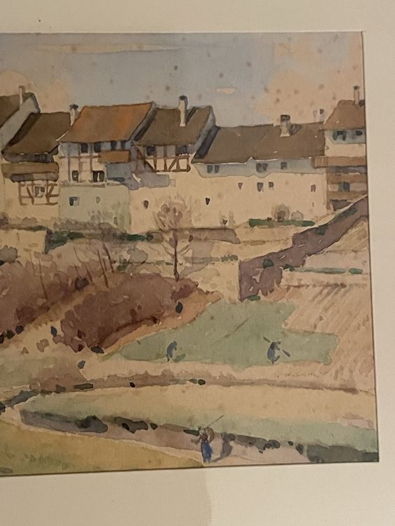 Wilhelm Friedrich Burger, Regensberg, Aquarell, gerahmt (Gebraucht) in Zürich für CHF 95 – mit ...